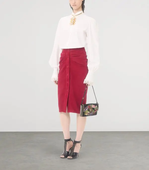 Valentino Garavani Cotton Shirt With Scalloped Cuffs