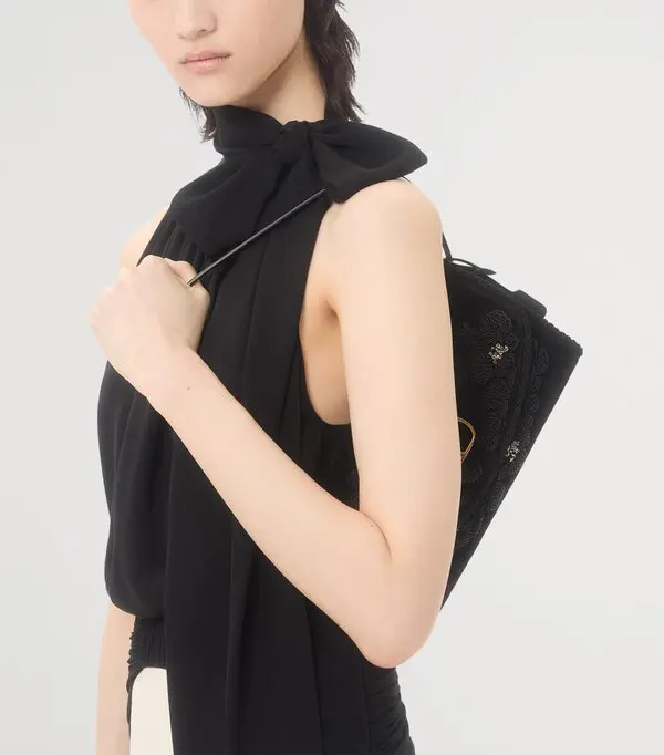 Valentino Garavani Tie-neck Silk Top - Black
