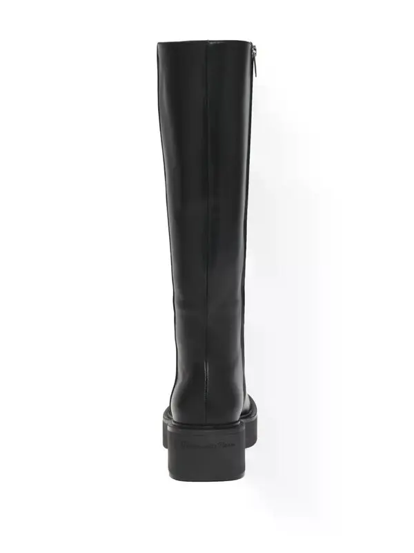 GIANVITO ROSSI Knee High Leather Boots With Platform Sole