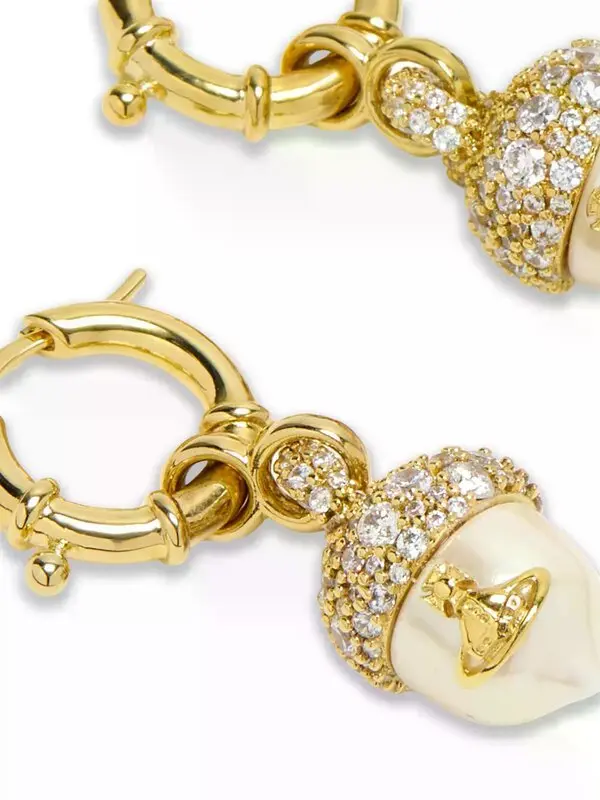 VIVIENNE WESTWOOD Lucille Hoop Earrings With -tone Embellishment - Gold