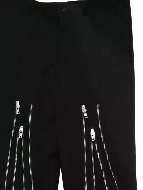 Comme Des Garçons Zip Detail Straight Leg Trousers