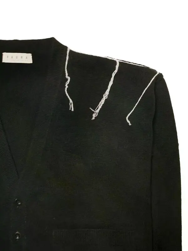 PAURA Rimini V-neck Cardigan With Patch Pocket