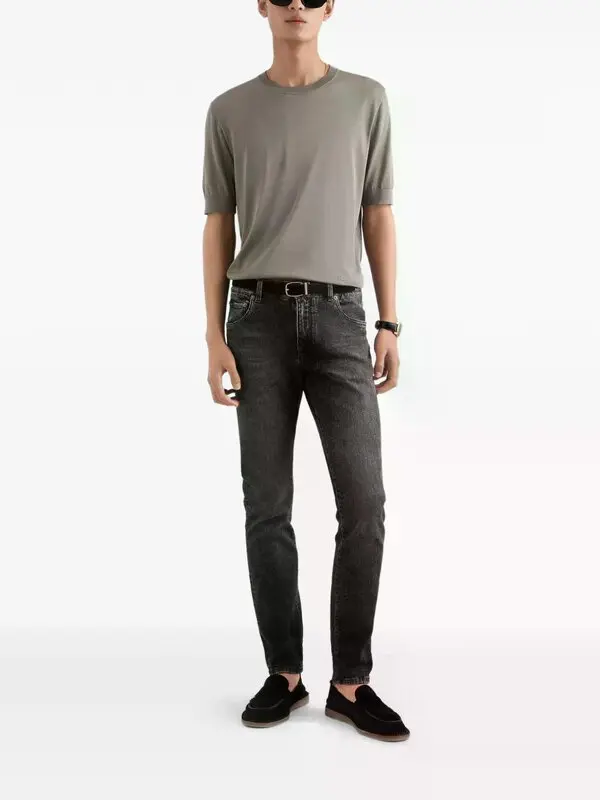 Dolce & Gabbana Logo Plaque Slim Fit Jeans