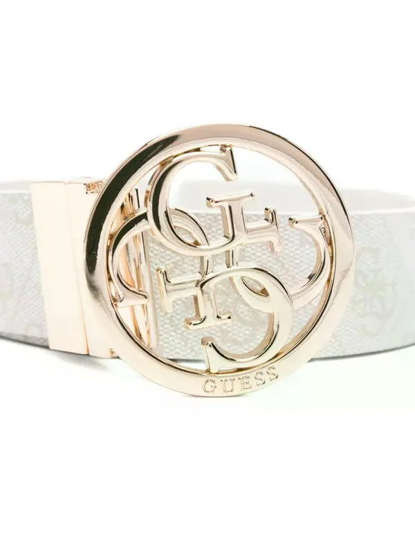 Guess Logo-buckle Belt - Grey