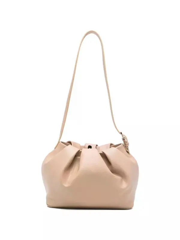 THEMOIRE Athena Ruched Cross-body Bag - Neutrals