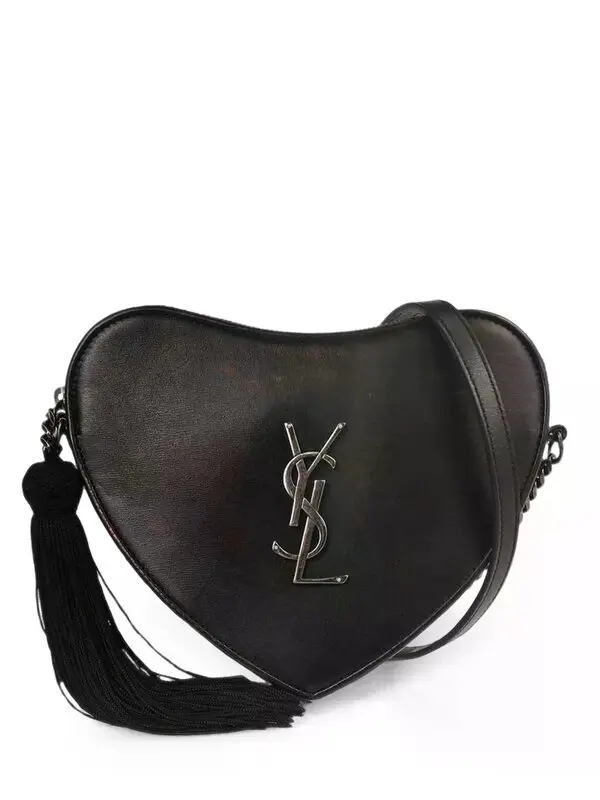 Saint Laurent 2018 Love Heart Shoulder Bag - Black