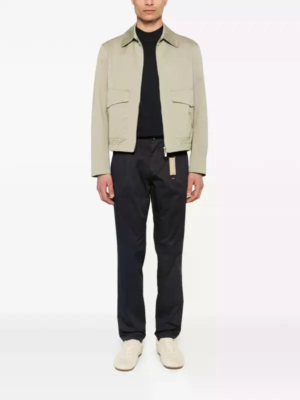 MANUEL RITZ Micro-texture Pleated Trousers