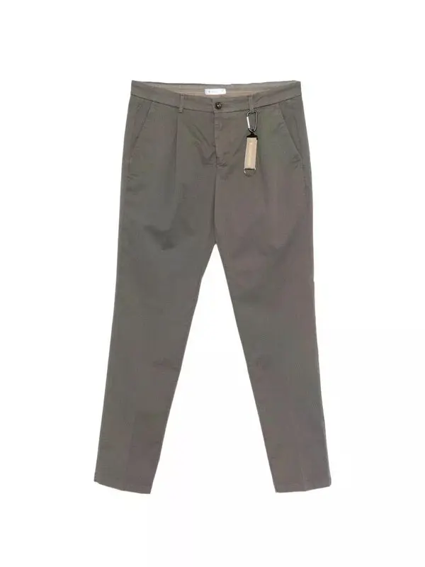 MANUEL RITZ Pleated Twill Trousers - Grey