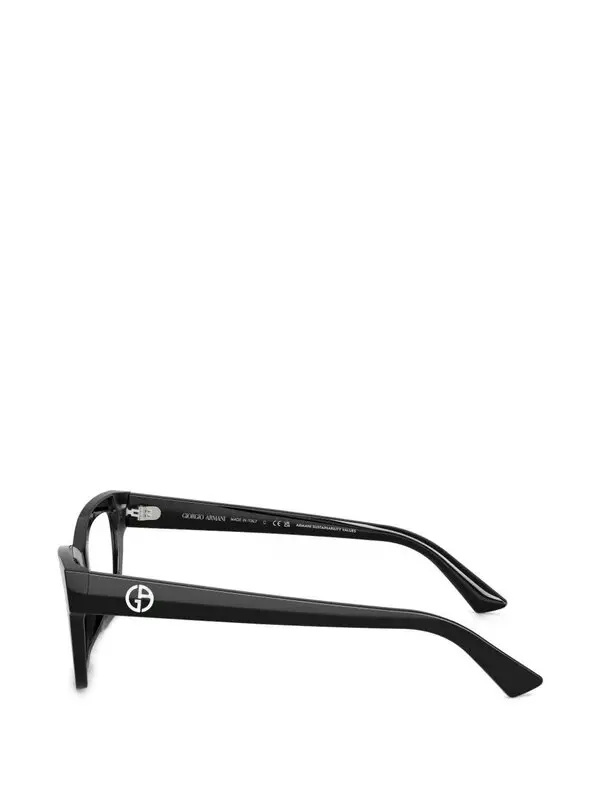 Giorgio Armani Geometric Frame Eyeglasses - Black