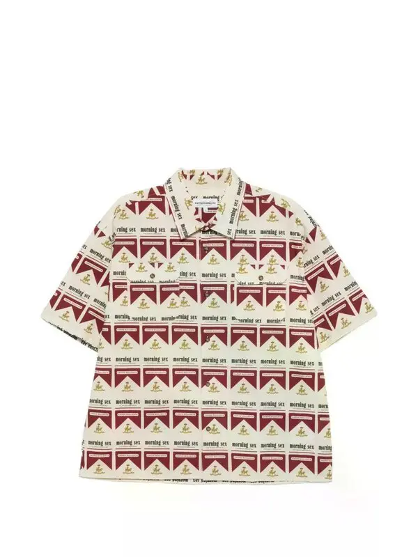 CARNE BOLLENTE Printed Short-sleeve Shirt - Neutrals