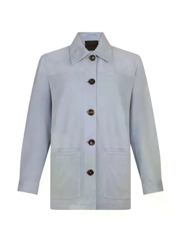 Liu Jo Suede Jacket With Patch Pockets - Blue