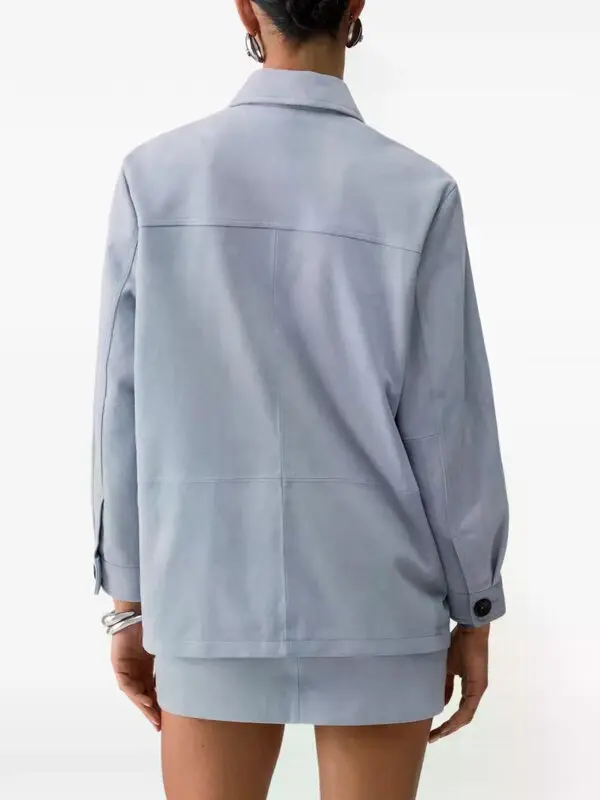 Liu Jo Suede Jacket With Patch Pockets - Blue