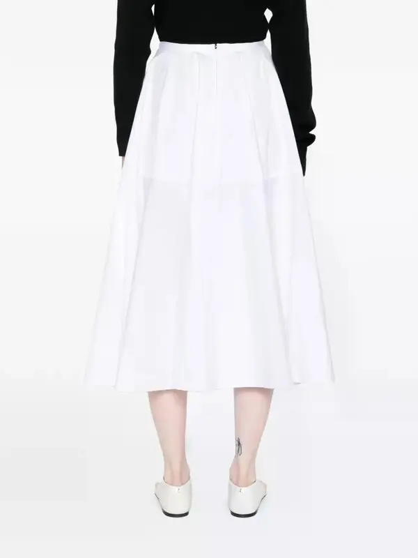 Bite Studios Zip-fastening A-line Midi Skirt