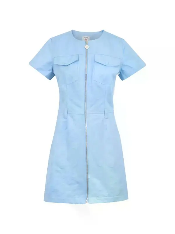 Casablanca Monogram Pattern Mini Dress - Blue