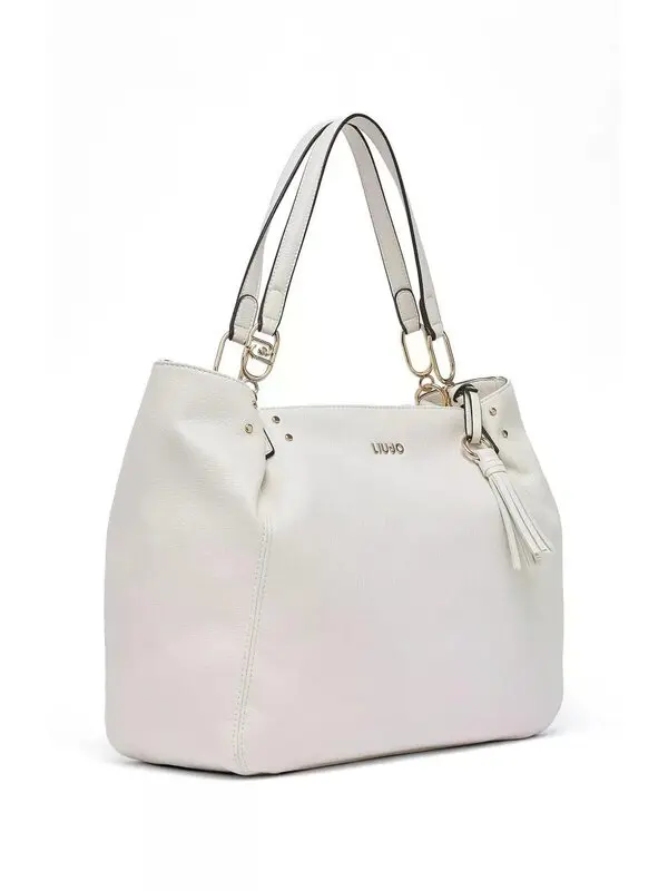 Liu Jo Drummed Logo Charm Tote Bag