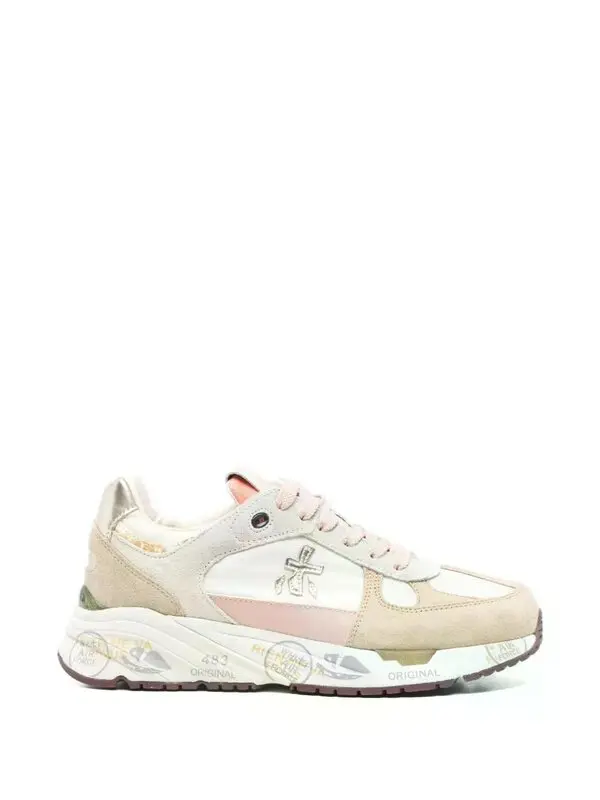 Premiata Mased Logo Sneakers - Neutrals