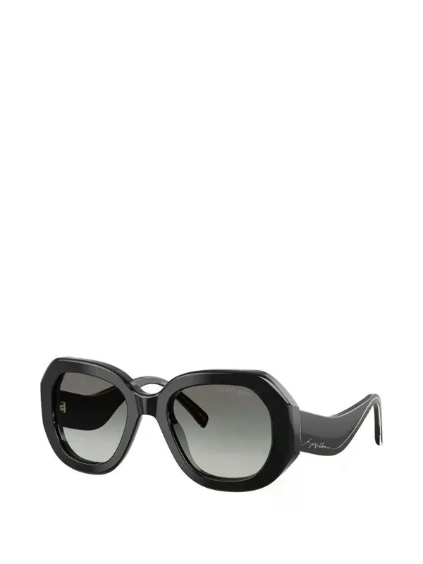 Giorgio Armani Geometric Frame Sunglasses - Black