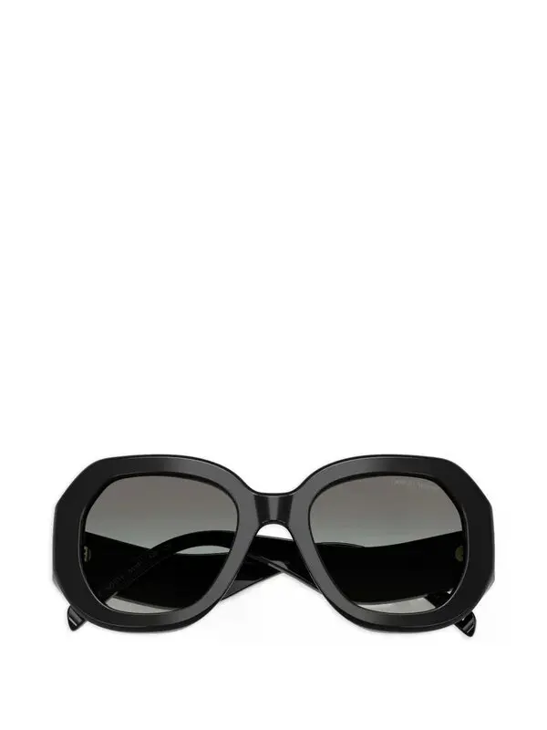 Giorgio Armani Geometric Frame Sunglasses - Black