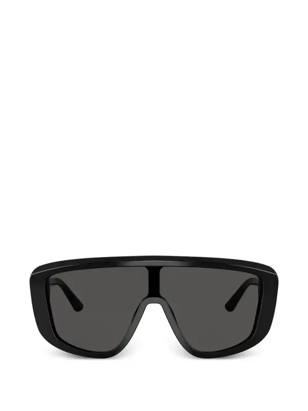 Dolce & Gabbana Gold-tone Rectangle Sunglasses - Black