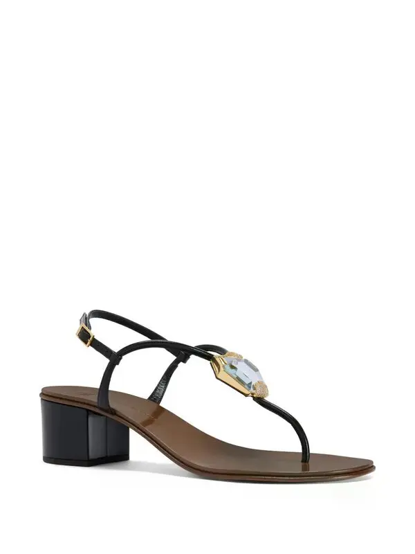 GIUSEPPE ZANOTTI Patrice Geometric Crystal Sandals - Grey
