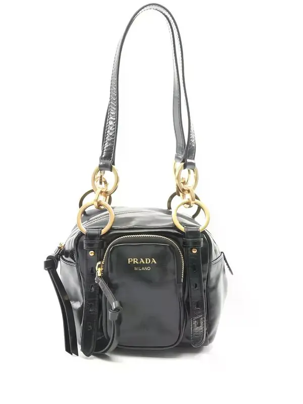 Prada Leather Zip-up Tote Bag