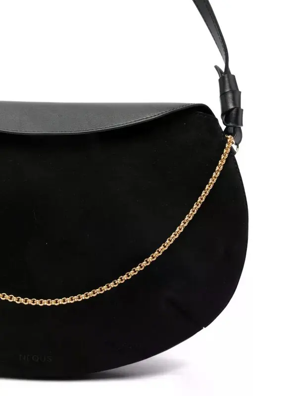 NEOUS Libra Chain Detail Shoulder Bag - Black
