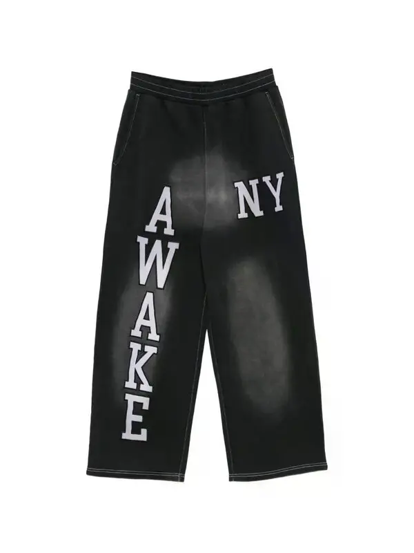 AWAKE NY Letter Appliqués Trousers - Black