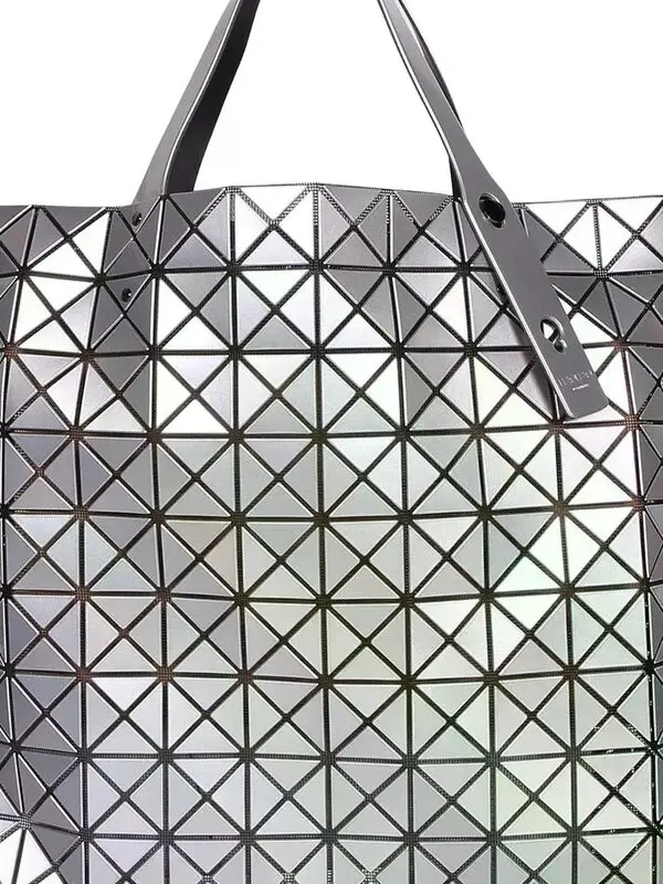 Issey Miyake Geometric Panelled Shoulder Bag - Silver