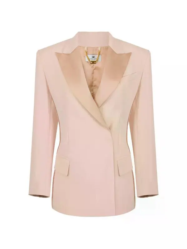 Elisabetta Franchi Lapel Chain Detail Jacket - Pink