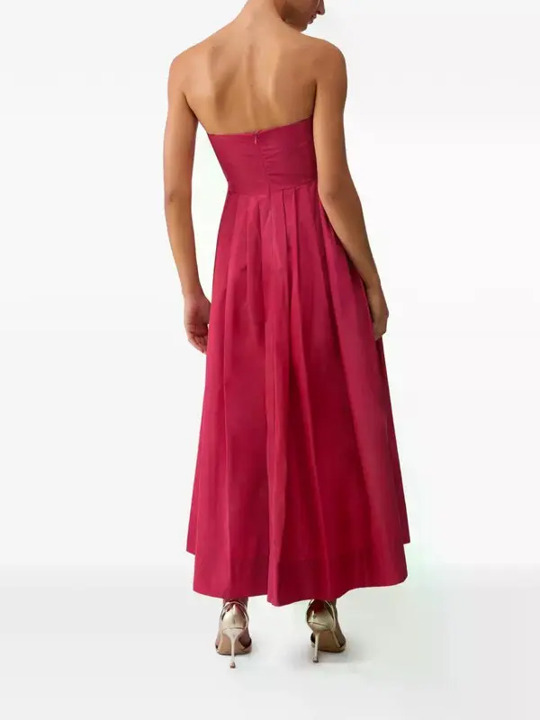 Liu Jo Bustier Taffeta Midi Dress With Slit