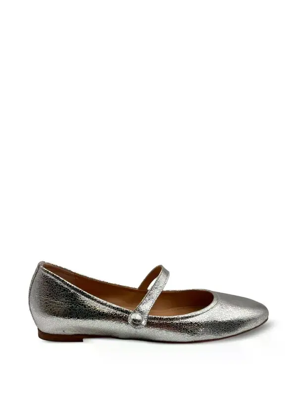 GUGLIELMO ROTTA Strap-detail Ballet Flats - Silver