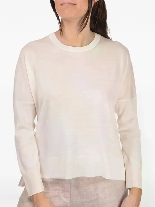 GRAN SASSO Crew Neck Long Sleeve Top - Neutrals