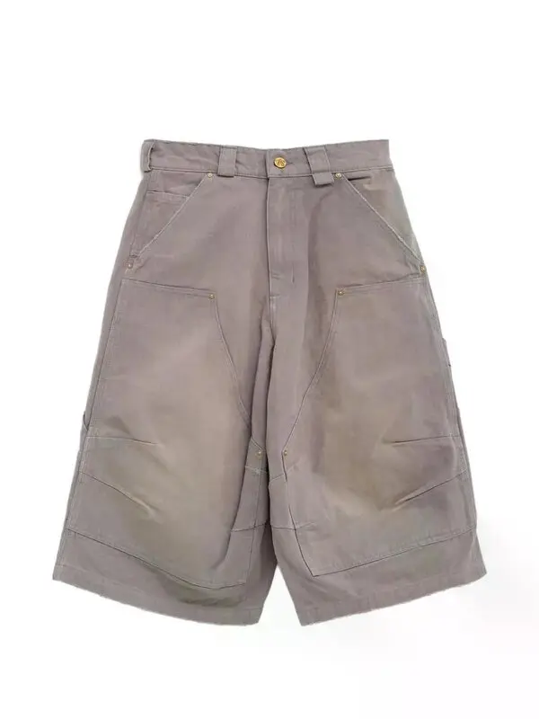 WILLY CHAVARRIA Logo Embroidered Cargo Shorts - Grey