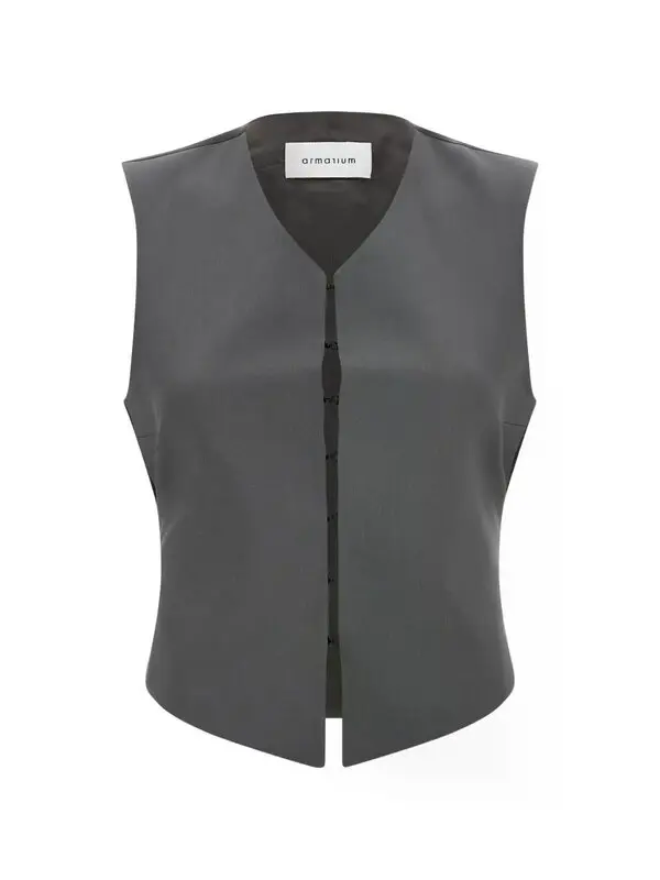 ARMARIUM Sleeveless V-neck Waistcoat - Grey