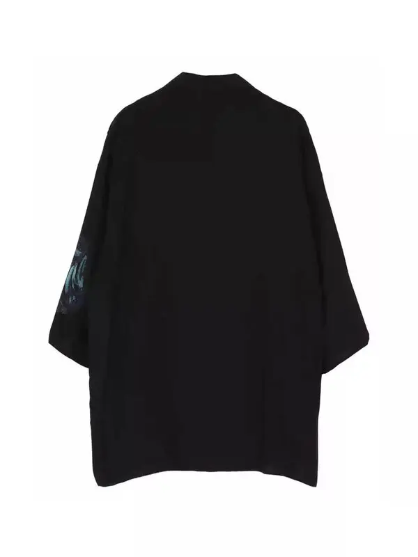 Yohji Yamamoto Graphic Pattern Pocket Shirt - Black