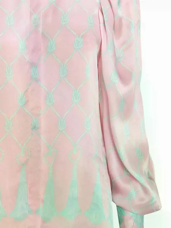GENNY Pastel Tassel Print Shirt - Pink