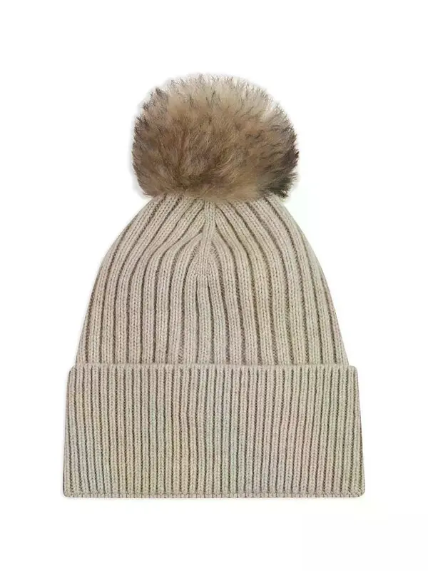Moncler Pompom Logo-patch Beanie Hat
