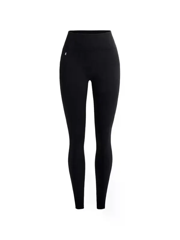 On Studio High-rise Leggings With Logo Detail - Black