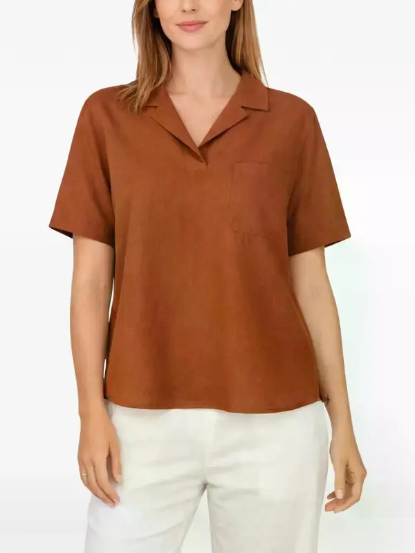 GRAN SASSO Short Sleeve Collar T-shirt With Chest Pocket