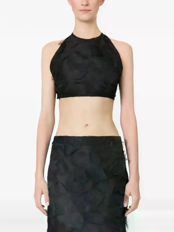 Max Mara Cut-out Halterneck Crop Top