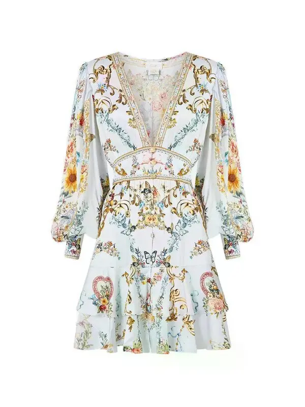 Camilla Long-sleeve Mini Dress
