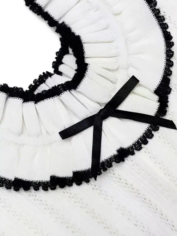 SELF-PORTRAIT Ruffled Bow Mini Dress
