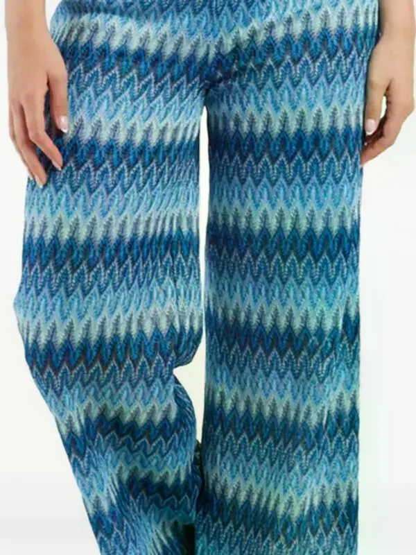 Derhy Bahamas High-waisted Flared Trousers - Blue