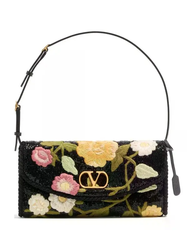 Valentino Garavani Devain Small Embroidered Shoulder Bag