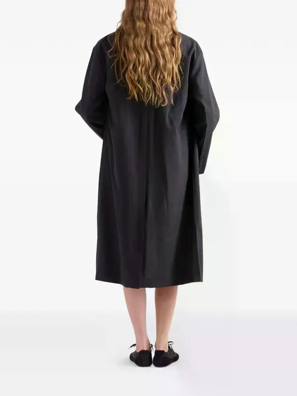 Prada Single-breasted Light Wool Coat - Blue