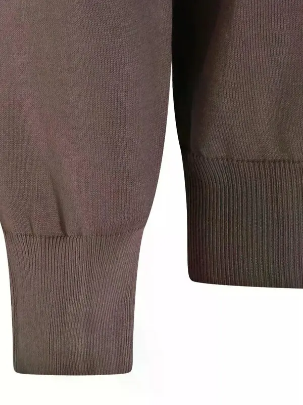Altea Ribbed Crew Neck Sweater - Brown