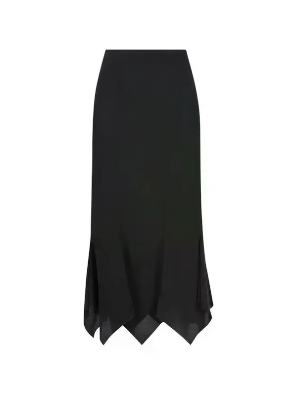 Valentino Garavani Asymmetrical Silk Skirt - Black