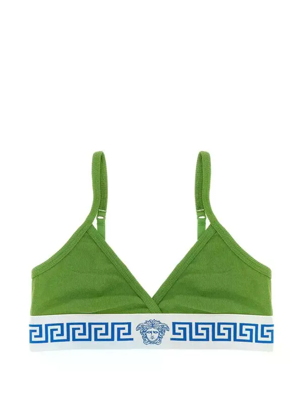 Versace Medusa Ribbed Bra - Green