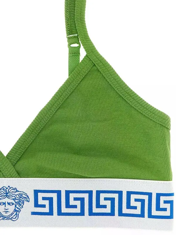 Versace Medusa Ribbed Bra - Green