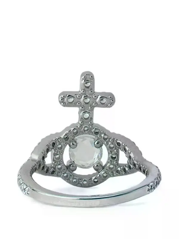 VIVIENNE WESTWOOD Tone Crystal Orb And Cross Ring